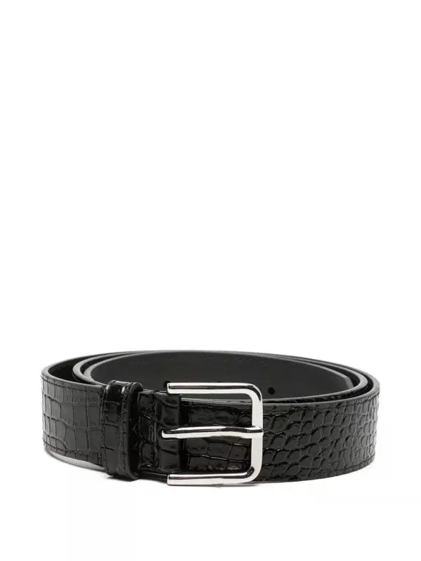 THE FRANKIE SHOP Croc-effect Leather Belt