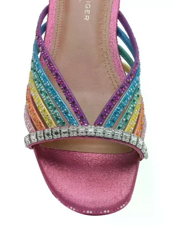 Kurt Geiger Embellished Crystal Strap Flat Mules