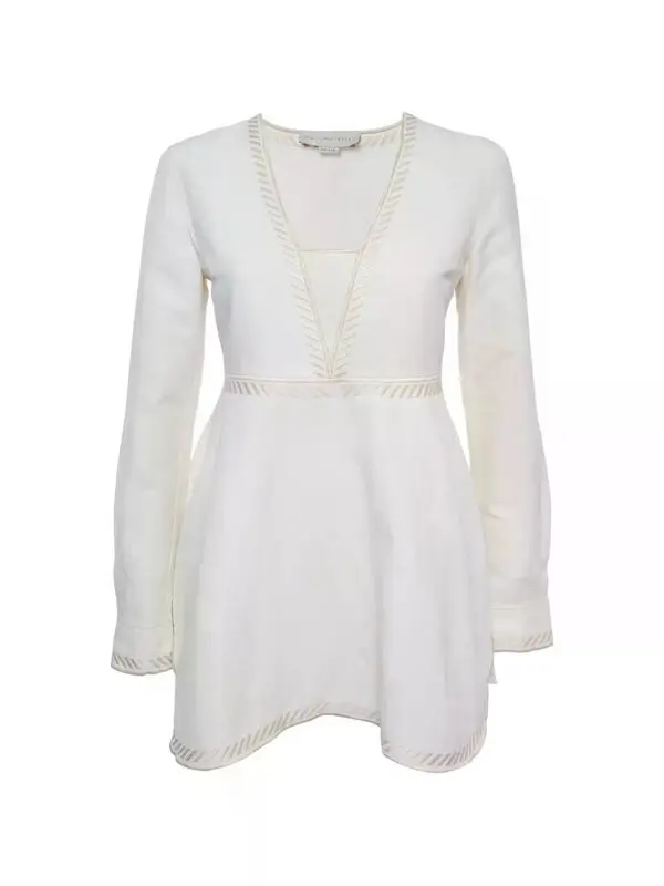 Stella McCartney Embroidered V-neck Long Sleeve Tunic