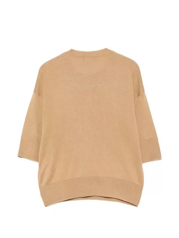Alpha Studio Crew Neck Fine Knit Top