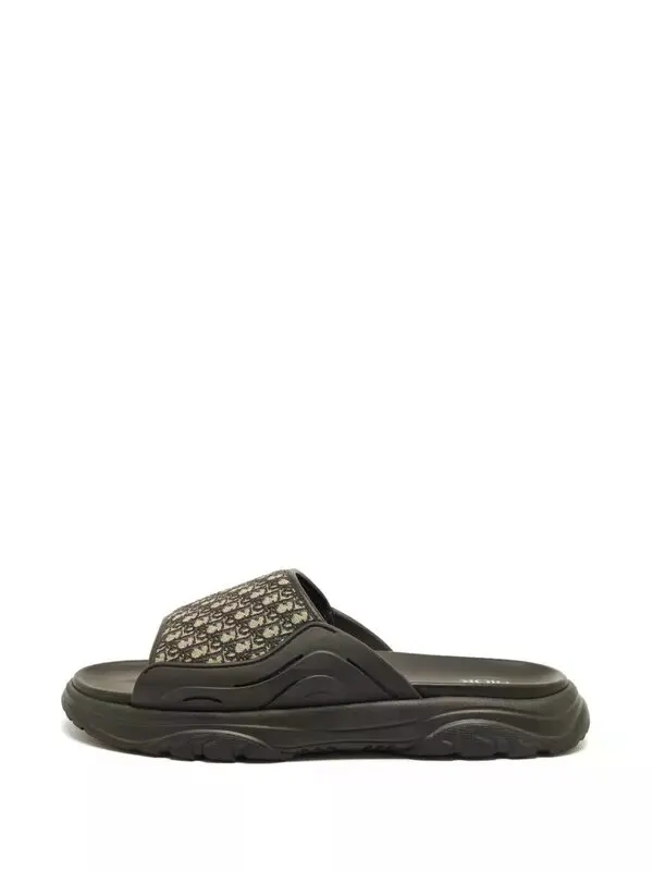 Dior Oblique Jacquard Slides - Black