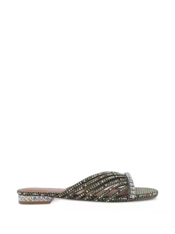 Kurt Geiger Embellished Crystal Strap Flat Mules