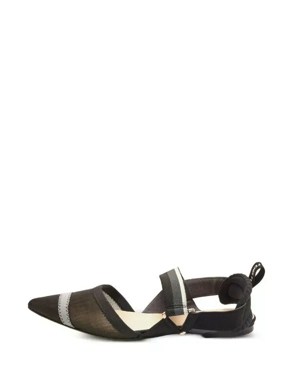 Fendi Slingback Ballet Flats With Ff Logo