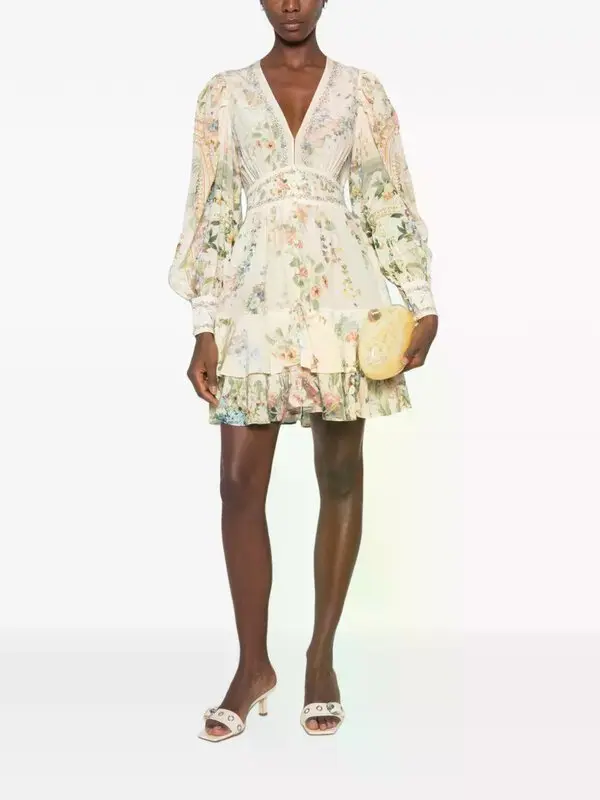 Camilla Floral-print Tiered Mini Dress