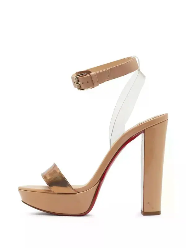 CHRISTIAN LOUBOUTIN Platform Ankle-strap Sandals - Neutrals