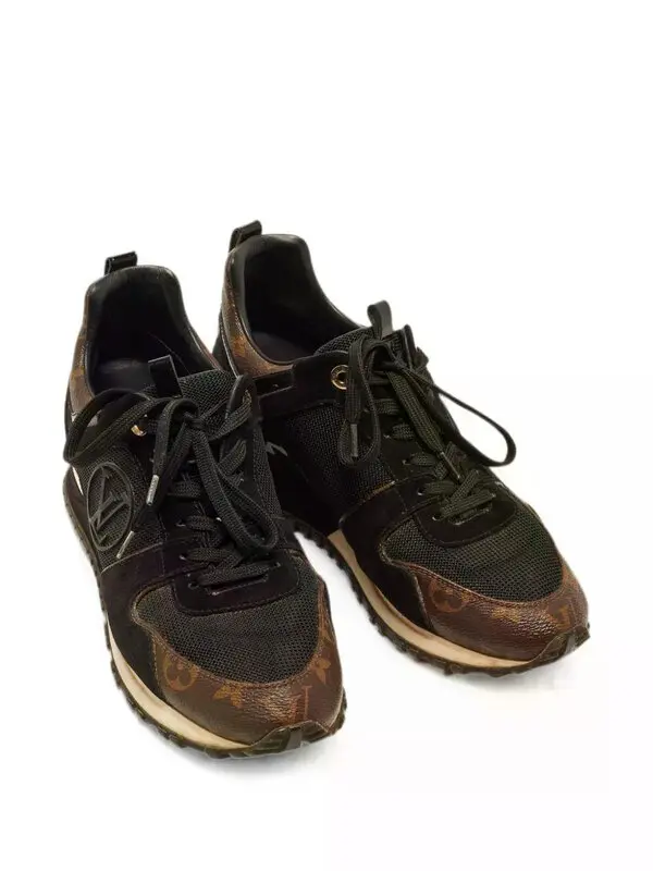LOUIS VUITTON Run Away Monogram Sneakers - Black