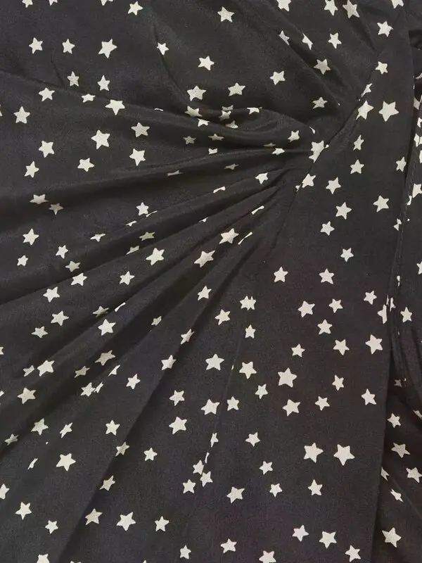 Moschino Star-print Wrap Dress - Black