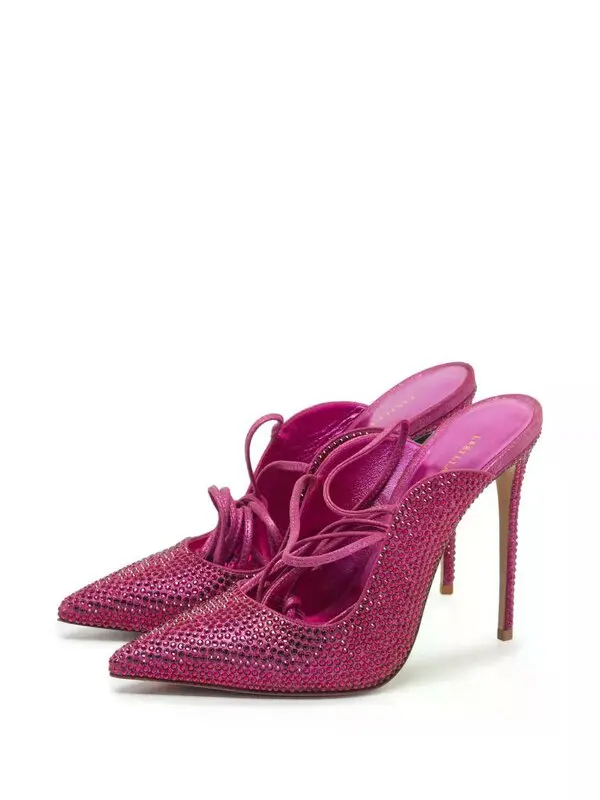 LE SILLA Crystal-embellished Pointed Toe Pumps