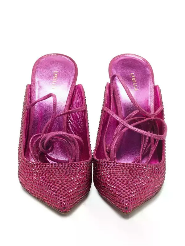 LE SILLA Crystal-embellished Pointed Toe Pumps
