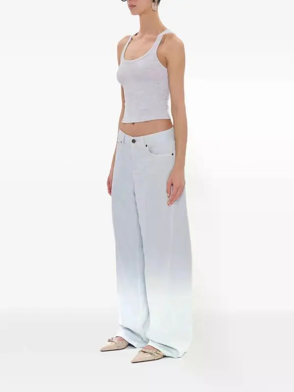 HAIKURE Logo-patch Wide-leg Jeans - Blue
