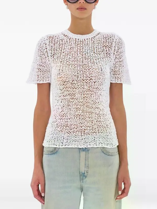 HAIKURE Abby Ss Crochet Knit T-shirt