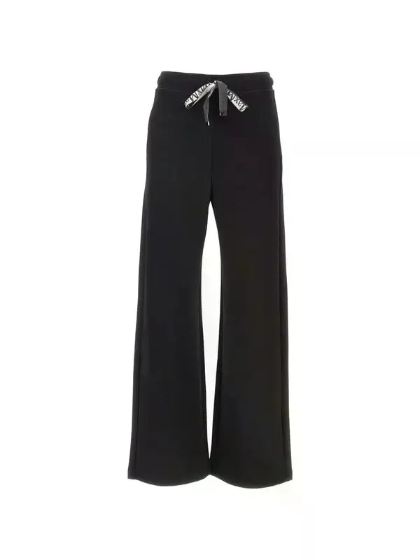 Max Mara Drawstring Wide-leg Track Pants - Black