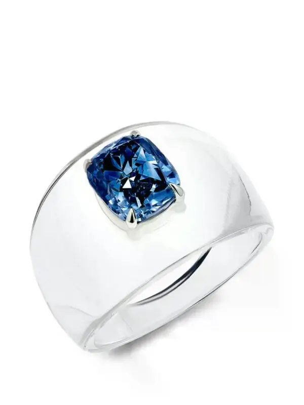 SOLO FOR DIAMONDS Cushion-cut Diamond-embellished Ring
