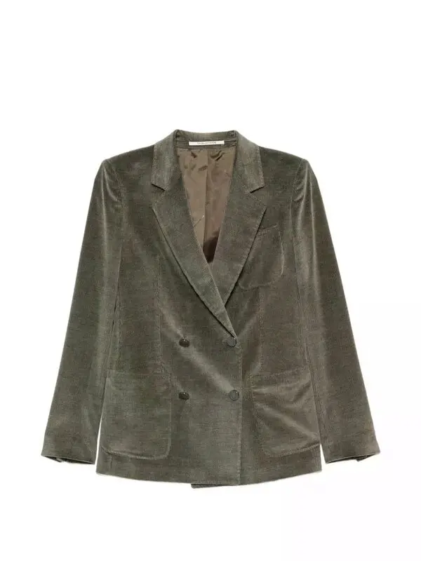 Tagliatore Double-breasted Corduroy Blazer - Green