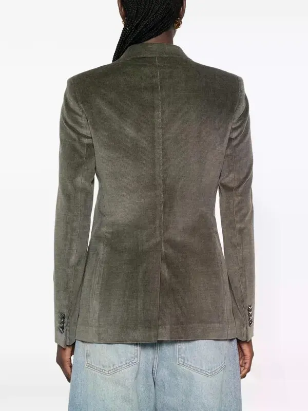 Tagliatore Double-breasted Corduroy Blazer - Green
