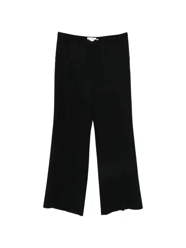 Marina Rinaldi Crepe Pressed-crease Flared Trousers