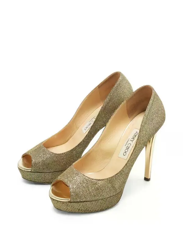 JIMMY CHOO Dahlia Glitter Platform Pumps