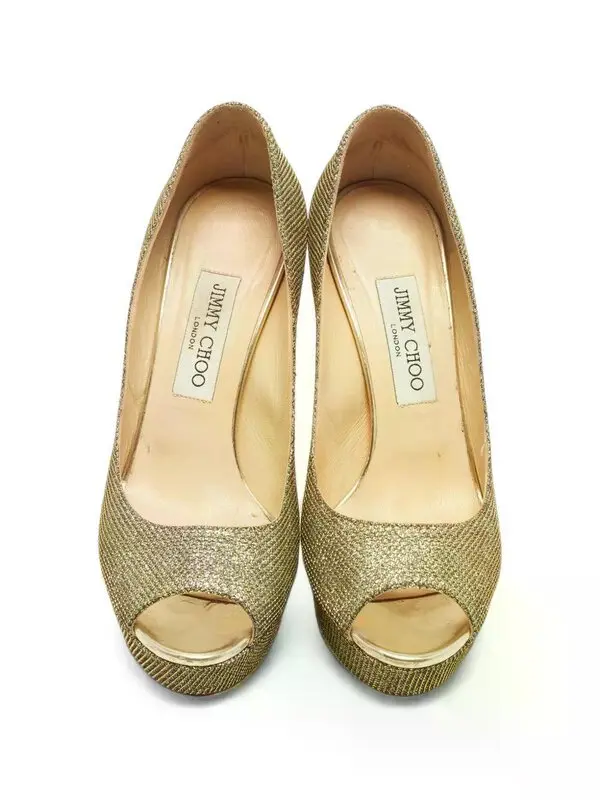JIMMY CHOO Dahlia Glitter Platform Pumps