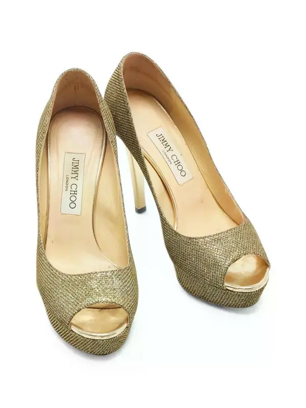 JIMMY CHOO Dahlia Glitter Platform Pumps