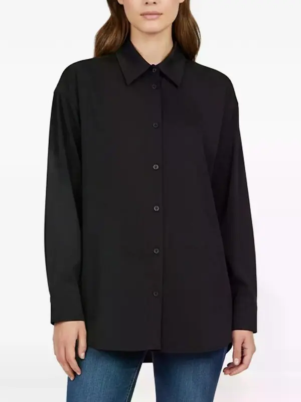 Balenciaga Long-sleeve Wool Shirt - Black
