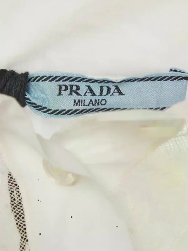 Prada Lace-trim Cropped Shirt