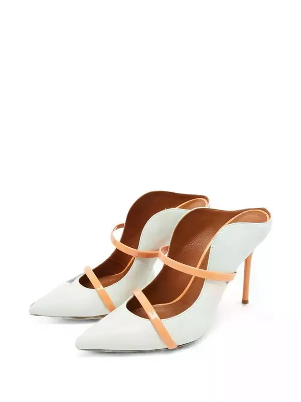 MALONE SOULIERS Maureen Curved-strap Pumps - White