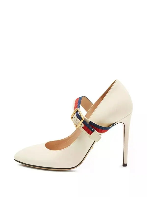 Gucci Sylvie Heeled Pumps - White