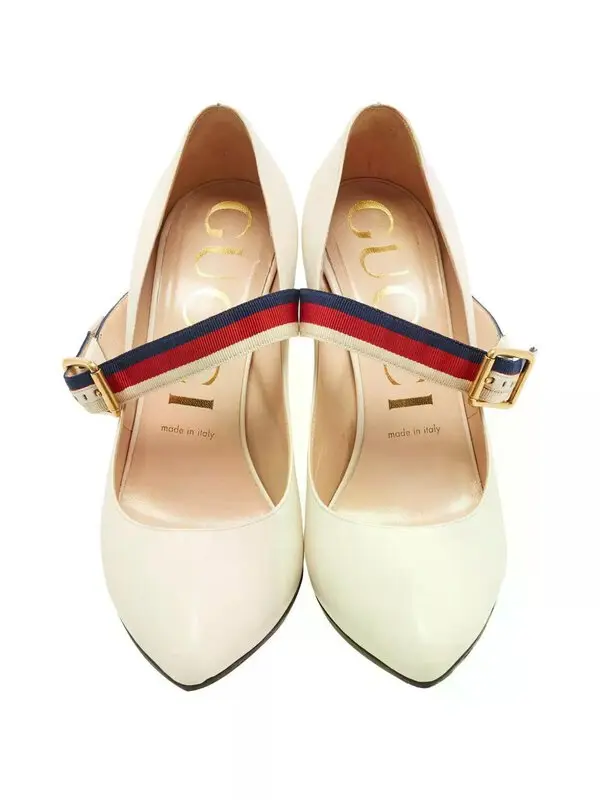 Gucci Sylvie Heeled Pumps - White