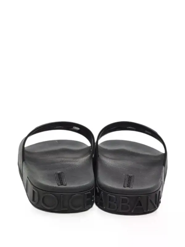 Dolce & Gabbana Dg Cutout Slides - Black