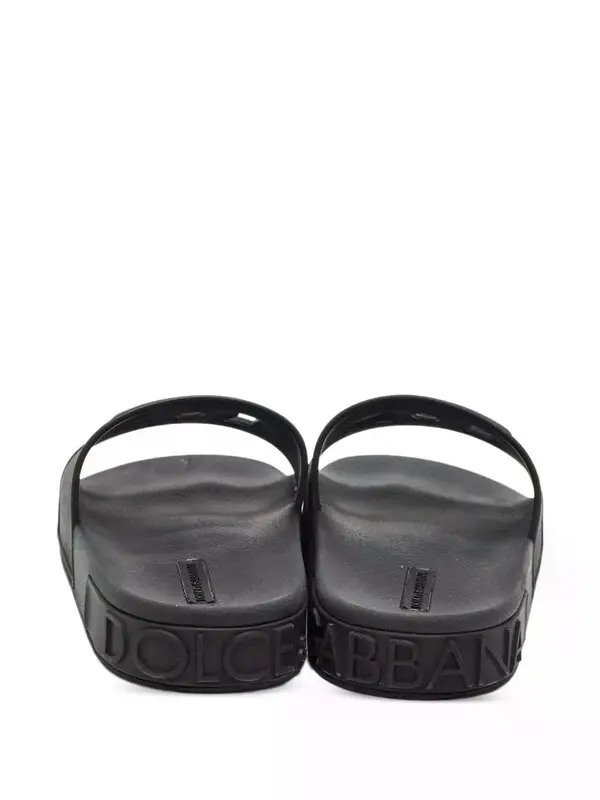 Dolce & Gabbana Dg Cutout Slides - Black