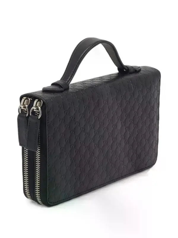 Gucci Double Zip Guccissima Clutch Bag