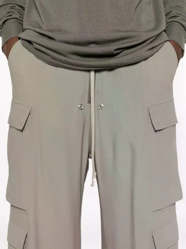 Rick Owens Cargobelas Drawstring-waist Wide-leg Cargo Pants