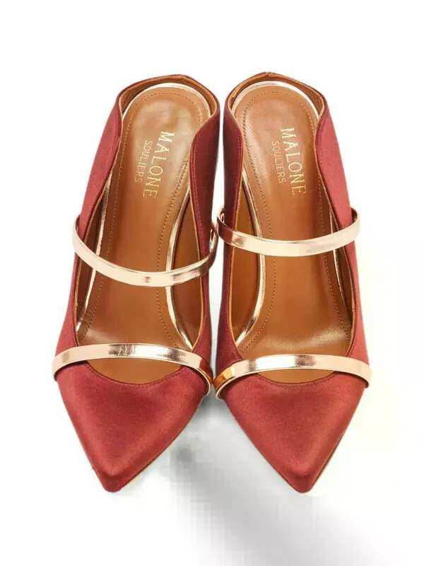MALONE SOULIERS Maureen Metallic-strap Mules - Red