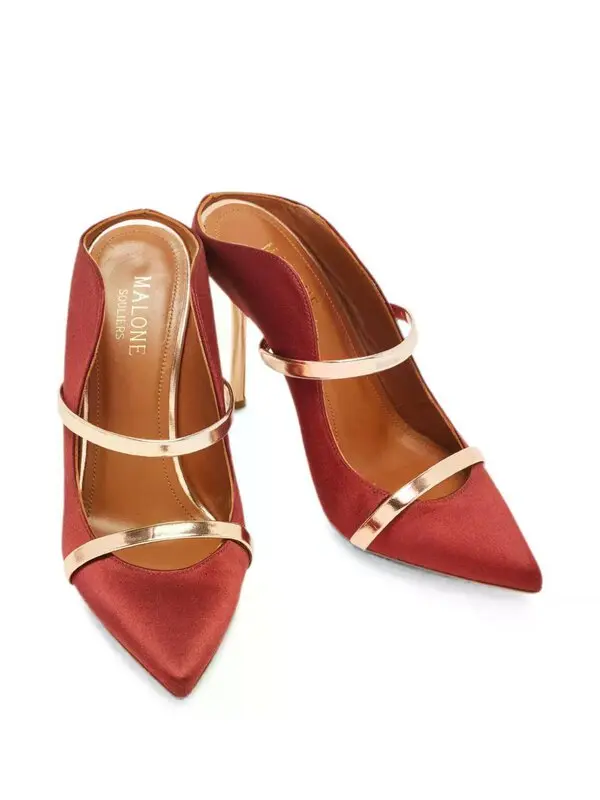 MALONE SOULIERS Maureen Metallic-strap Mules - Red