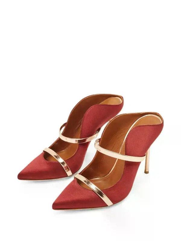 MALONE SOULIERS Maureen Metallic-strap Mules - Red