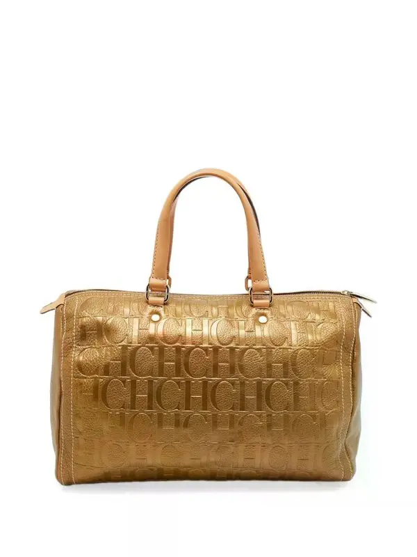 Carolina Herrera Andy Monogram Embossed Satchel Bag