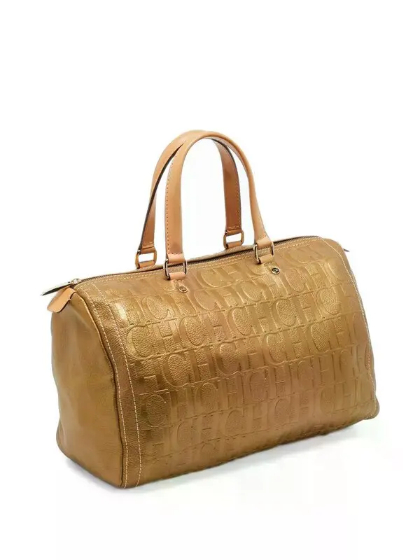 Carolina Herrera Andy Monogram Embossed Satchel Bag