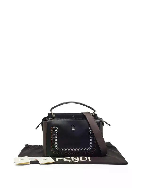 Fendi 2017 Dotcom Whipstitch Tote Bag