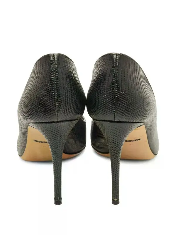 Dolce & Gabbana Bellucci Lizard-embossed Pumps With Crystal Embellishment