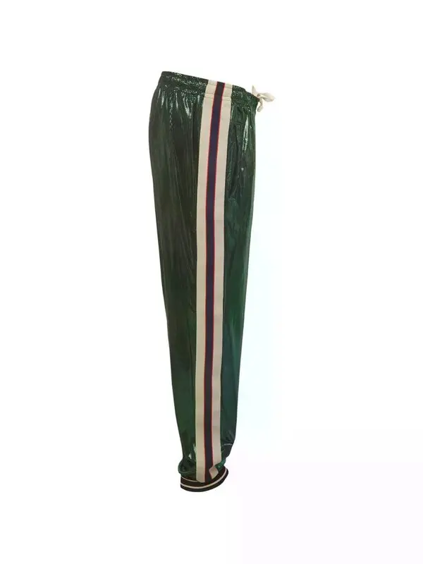 Gucci Logo Striped Laminated Track Pants