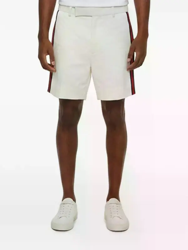 Gucci 2017 Gabardine Side-stripe Shorts