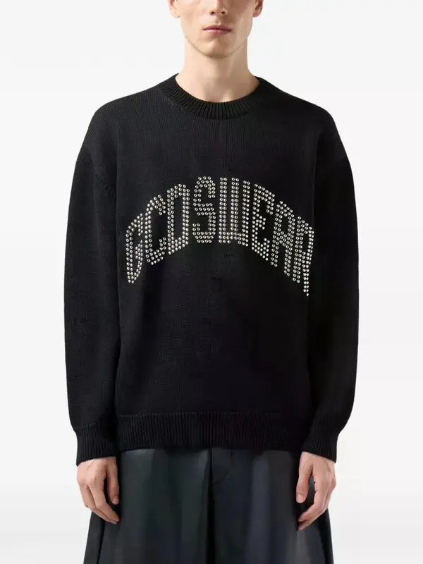 Gcds Stud-embellished Logo Sweater