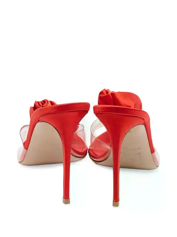 LE SILLA Rose Appliqué Pvc Stiletto Sandals - Red