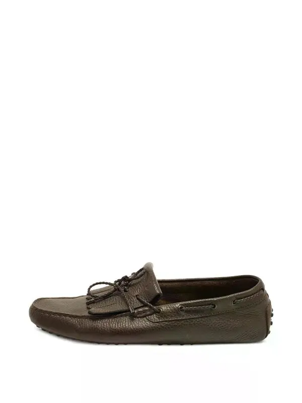 TOD'S Kiltie Fringe Loafers - Brown