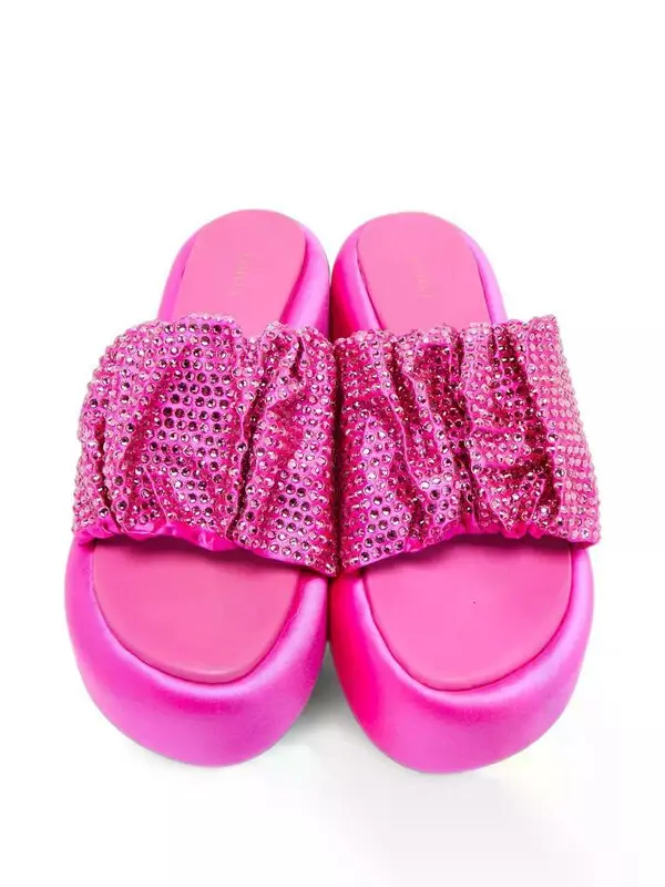 LE SILLA Crystal-embellished Wedge Sandals