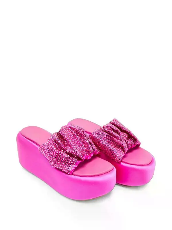 LE SILLA Crystal-embellished Wedge Sandals
