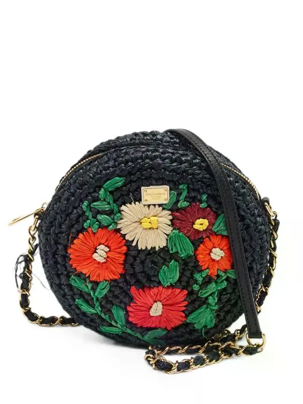 Dolce & Gabbana Miss Glam Floral-embroidered Shoulder Bag