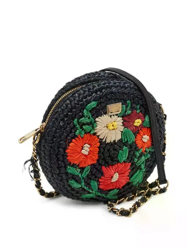 Dolce & Gabbana Miss Glam Floral-embroidered Shoulder Bag