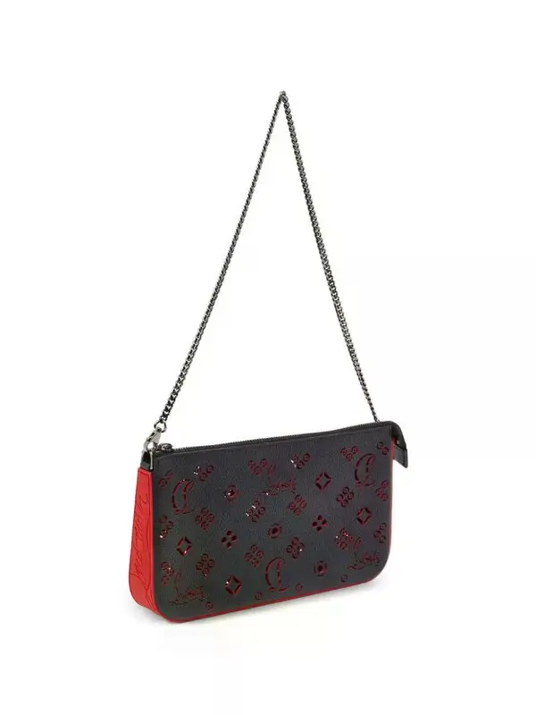 CHRISTIAN LOUBOUTIN Loubila Cutout Shoulder Bag - Black