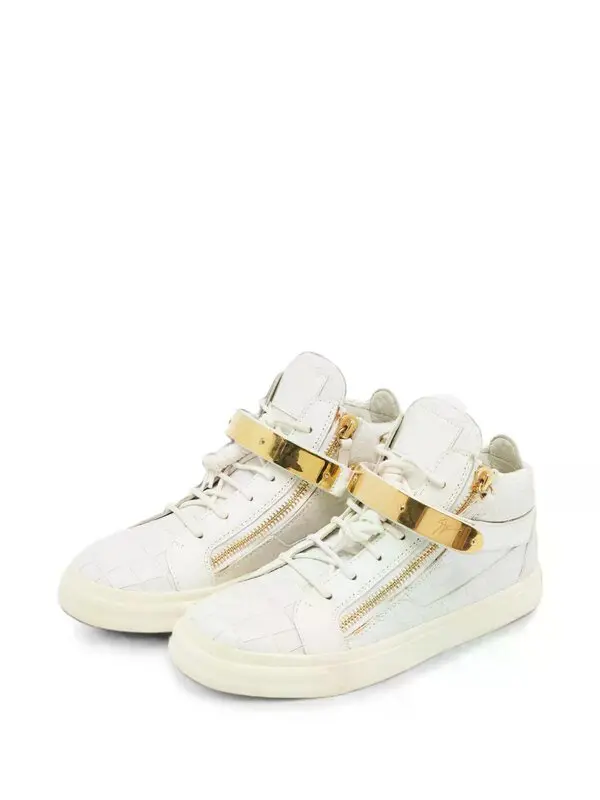 GIUSEPPE ZANOTTI Coby Croc-embossed High-top Sneakers